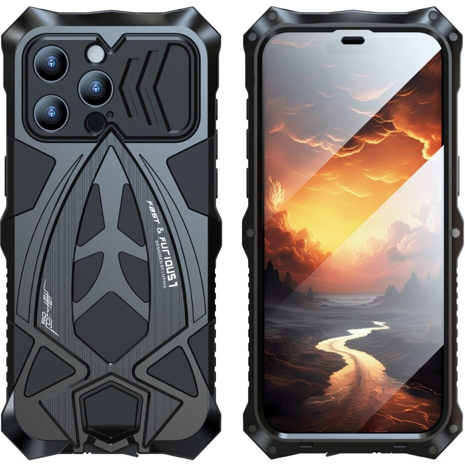 Etui LUPHIE 360' ze Szkłem Hartowanym do iPhone 15, czarne - sklep XGSM.pl