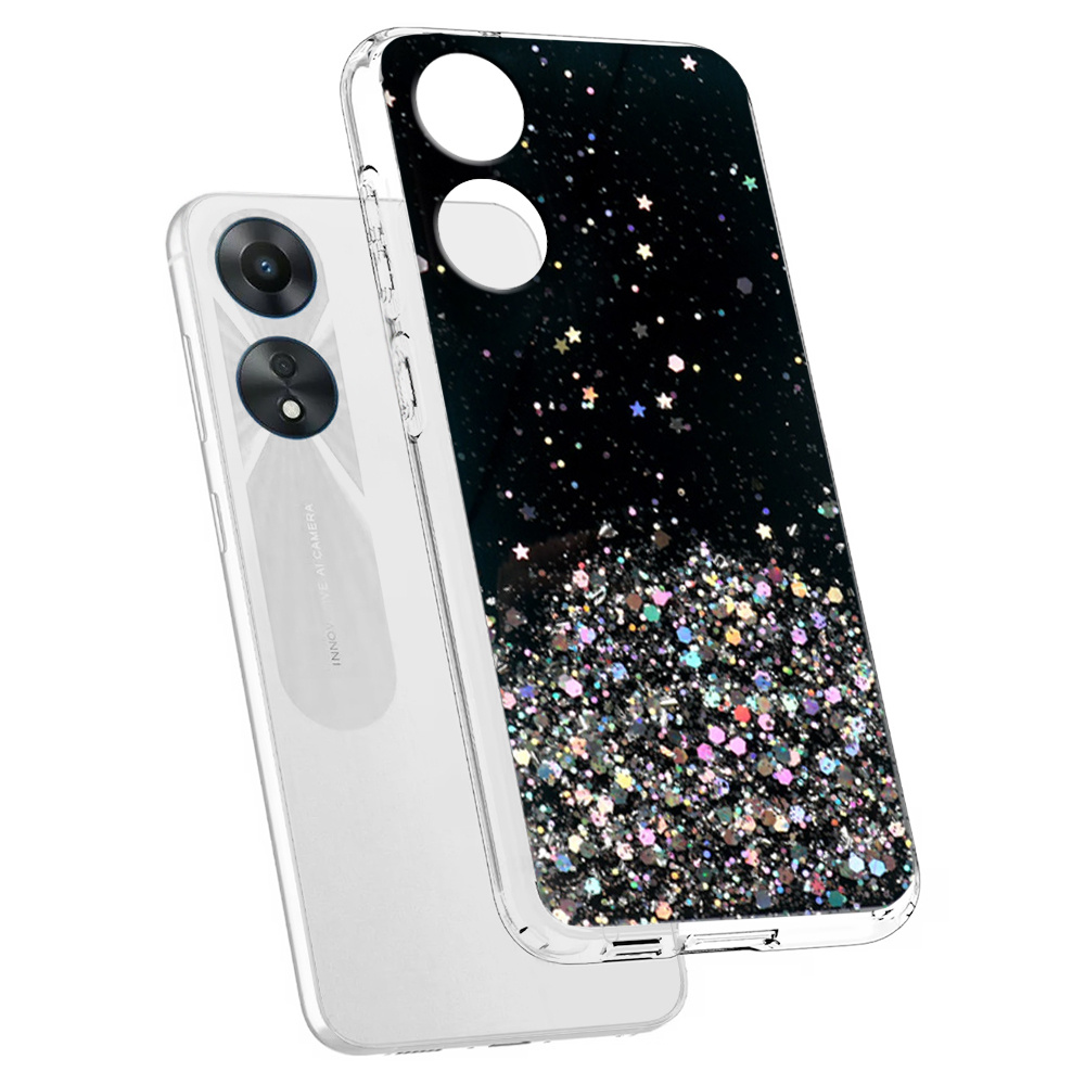 Etui Obudowa Brokat Case do Oppo A17, brokatowe czarne - sklep XGSM.pl Etui Obudowa Brokat Case do Oppo A17, brokatowe czarne - sklep XGSM.pl