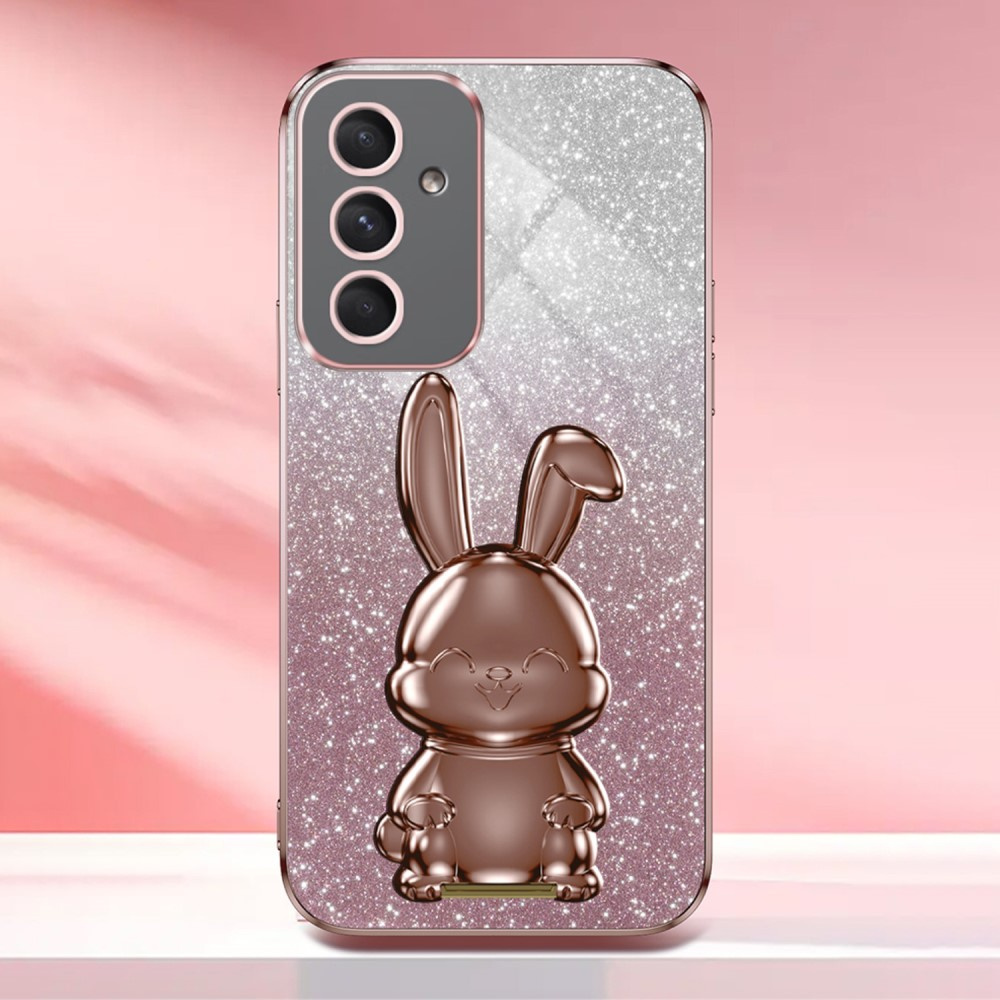 Etui do Samsung Galaxy A54 5G, Glitter Rabbit, z wysuwaną podstawką ...