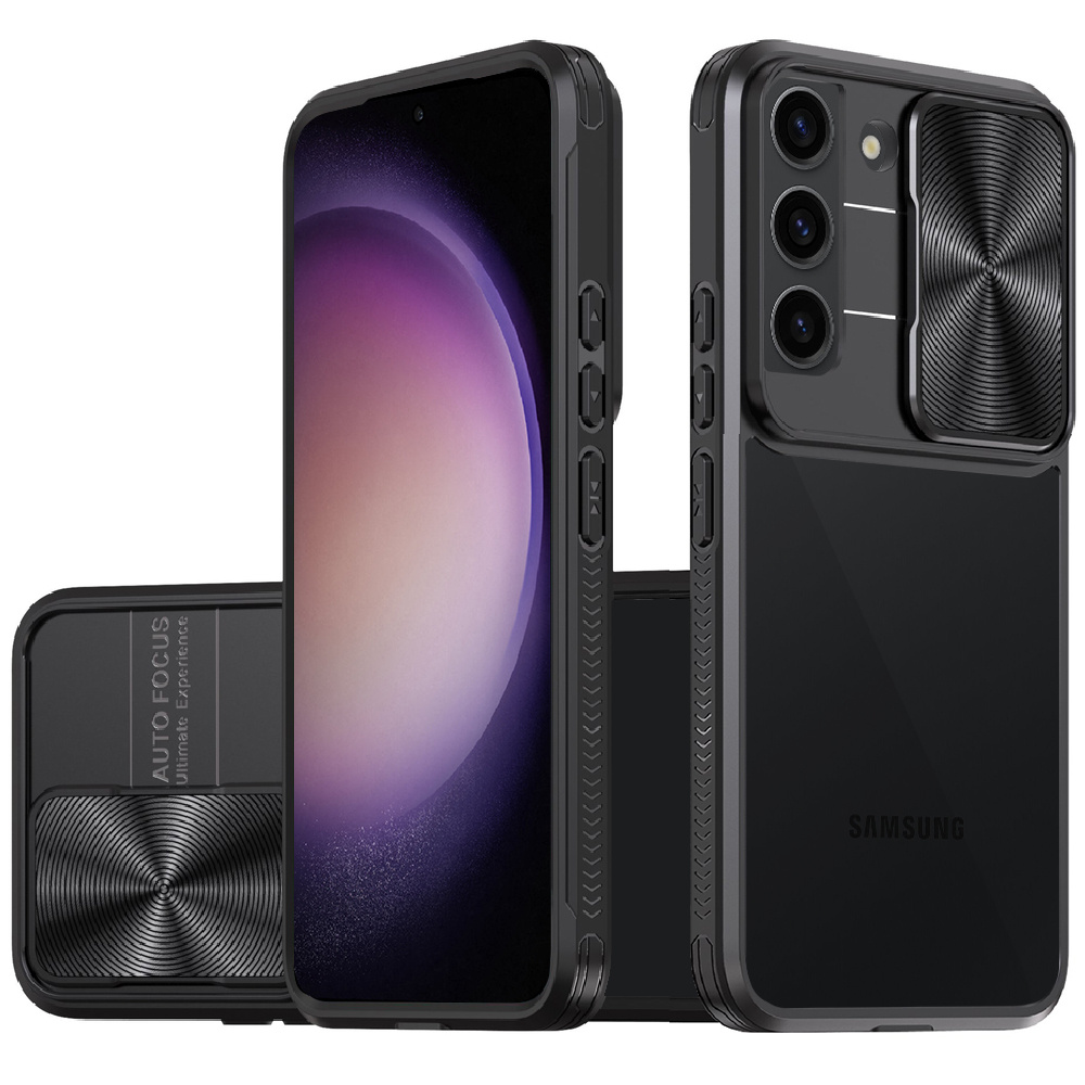 Etui do Samsung Galaxy S23 Plus, Slide Camera, czarne - sklep XGSM.pl