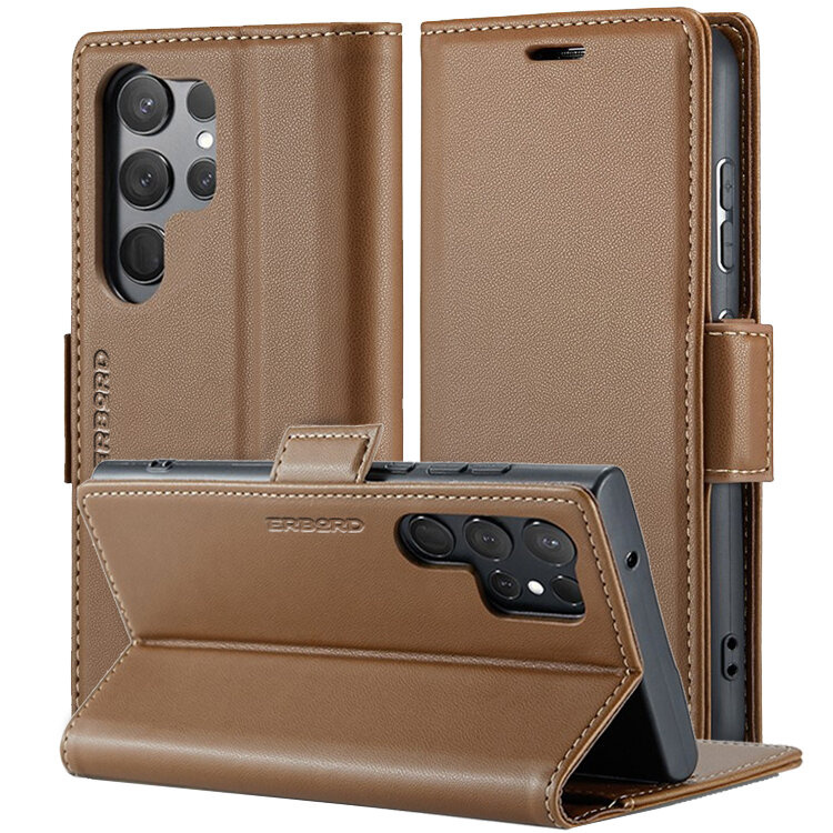 Etui do Samsung Galaxy S24 Ultra, ERBORD Glossy Litchi, portfel z ...