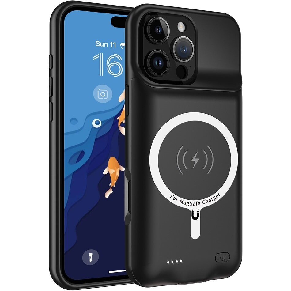 Etui z Baterią 7000mAh do iPhone 16 Pro Max do MagSafe, czarne - sklep XGSM.pl