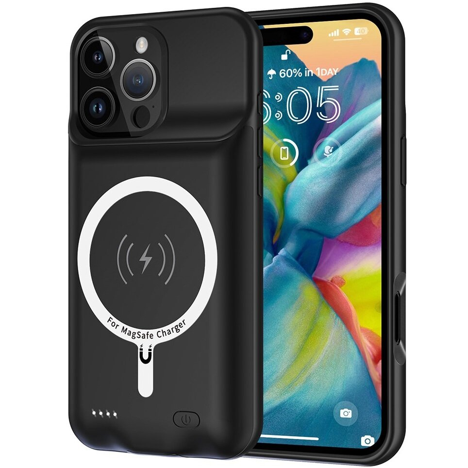 Etui z Baterią 7000mAh do iPhone 16 Pro Max do MagSafe, czarne - sklep XGSM.pl