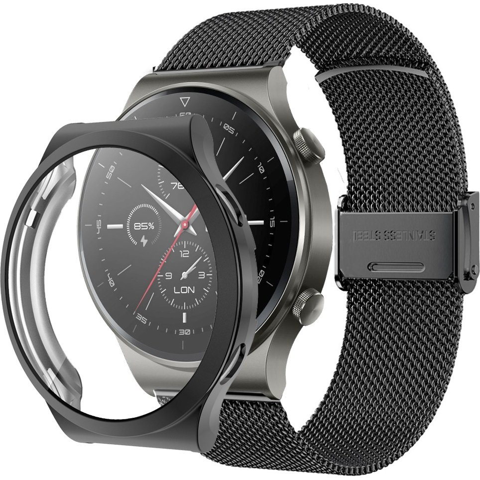 Etui z folią ochronną + Bransoleta Milanese do Huawei Watch GT 2 Pro ...